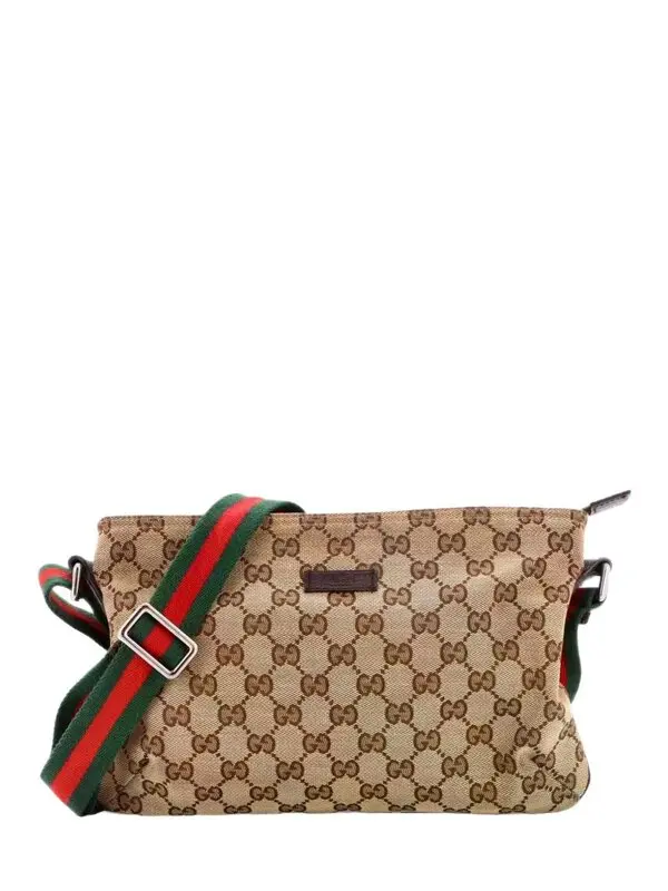 Gucci Gg Canvas Messenger Bag - Brown