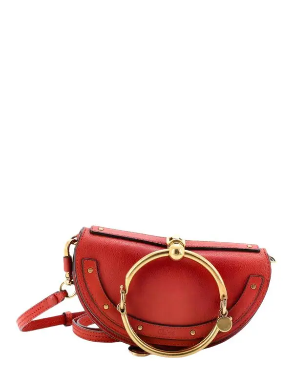 Chloé Nile Leather Mini Crossbody Bag - Red