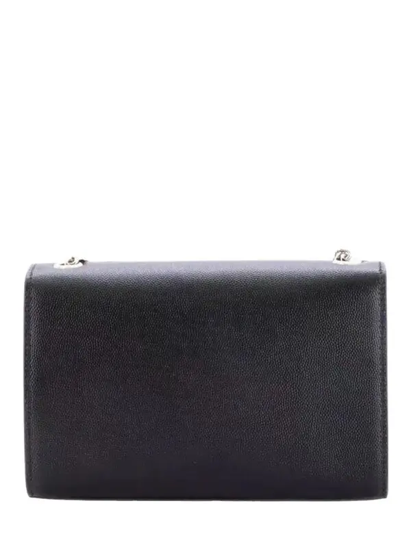 Saint Laurent Monogram Grainy Leather Small Crossbody Bag - Black