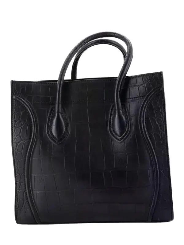Celine Phantom Croc Effect Medium Tote Bag - Black