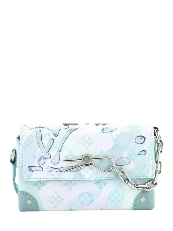 LOUIS VUITTON Steamer Wearable Wallet Limited Edition Aquagarden Monogram Canvas Crossbody Bag - Blue
