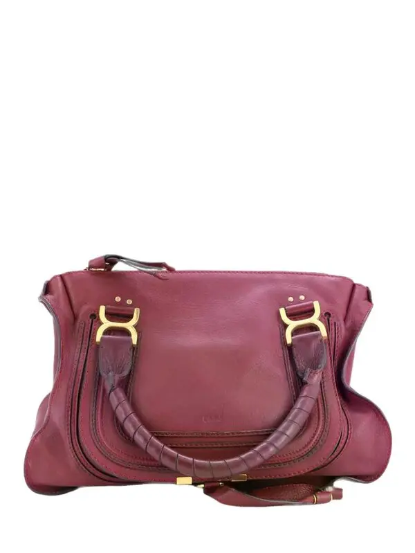 Chloé Marcie Leather Medium Shoulder Bag - Red