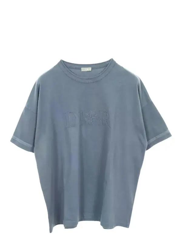 Dior X Stone Island 2010s Logo-embroidered T-shirt - Blue