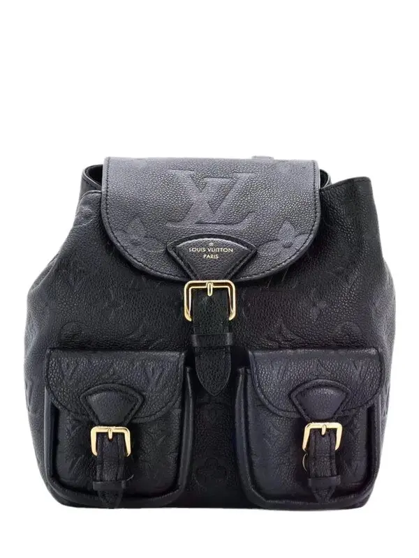 LOUIS VUITTON Monogram Empreinte Leather Backpack - Black
