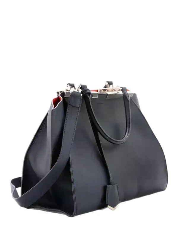 Fendi 3 Jours Satchel Leather Bag - Black