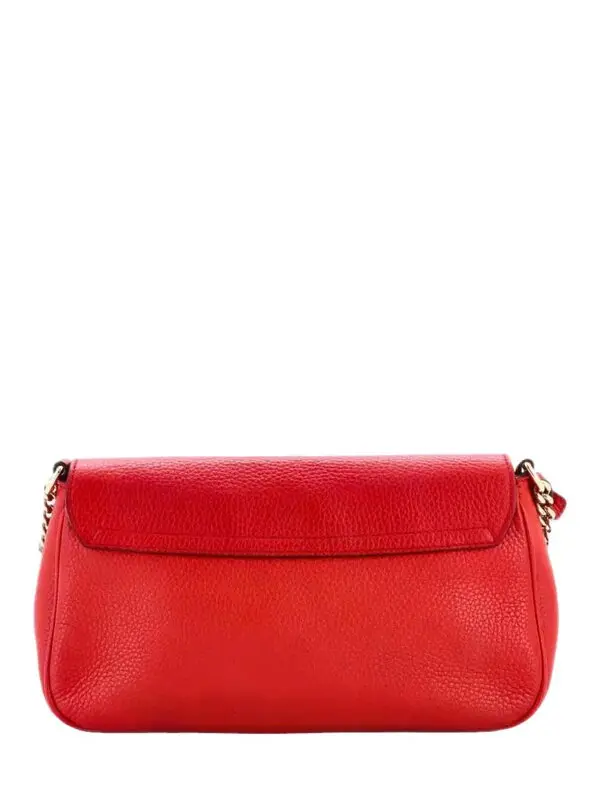 Gucci Soho Chain Leather Medium Crossbody Bag - Red