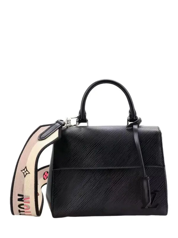 LOUIS VUITTON Cluny Epi Leather Mini Satchel Top Handle Bag - Black