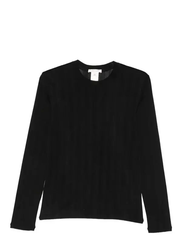 THE ROW Dantea Ribbed Knit Top - Black