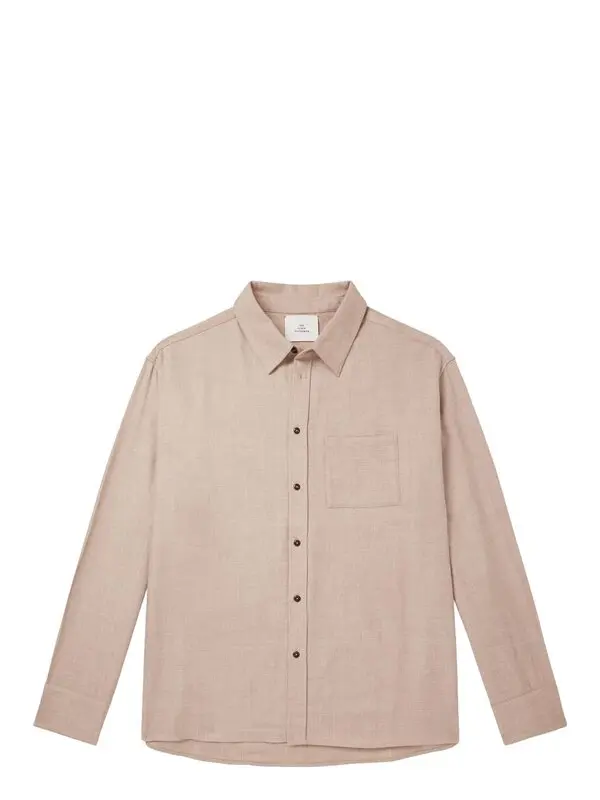 THE ELDER STATESMAN Wool And Cashmere-blend Shirt - Neutrals