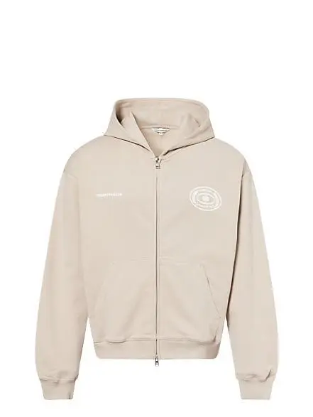 THE COUTURE CLUB Lake Como Logo-print Cotton Hoody - Mushroom