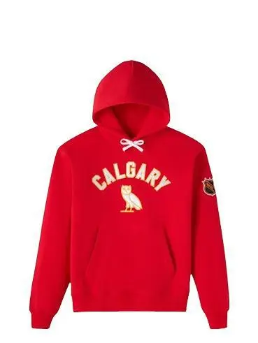 OVO X Nhl Calgary Flames Hoodie - Red
