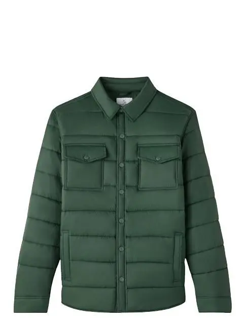 OVO Quilted Nylon Shirt Jacket - Forest Green