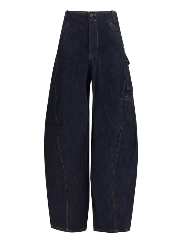 SELF-PORTRAIT Cargo Jeans - Blue