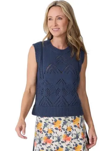 Krimson Klover Camille Sleeveless Pointelle Sweater - Spellbound