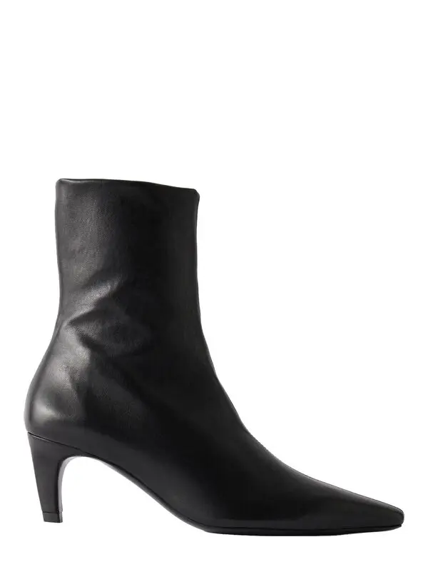 JUDE Cave Leather Ankle Boots - Black