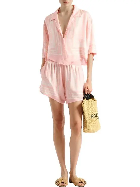 Balmain Printed Foulard Pyjama Shorts - Pink