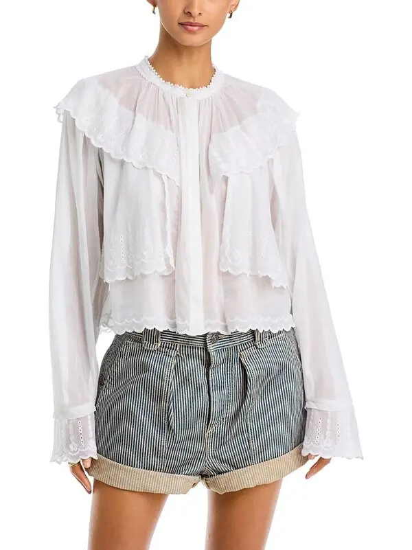 Isabel Marant Étoile Embroidered Blouse - White