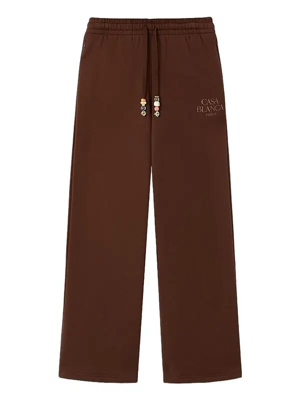 Casablanca Wide Leg Jogger Pants - Brown