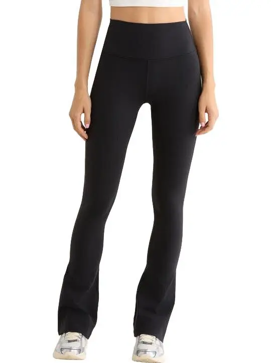 Splits59 Raquel High Waist Supplex Flare Leg Pants - Black