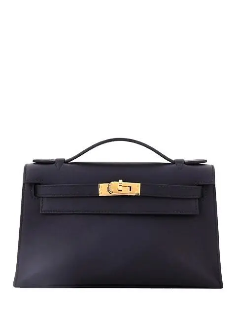 Hermès Kelly Pochette Swift - Black