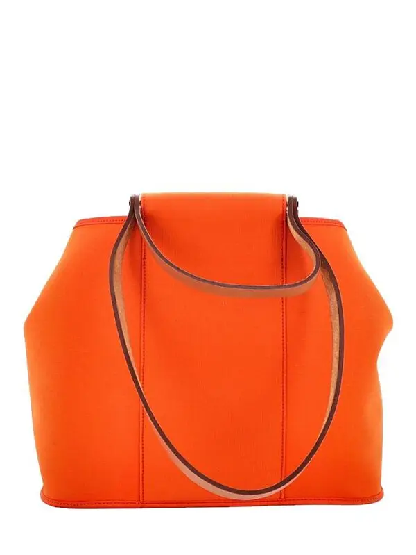 Hermès 32 Cabag Handbag Toile And Leather - Orange