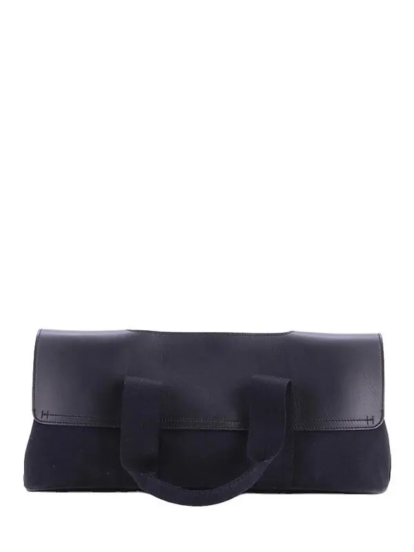 Hermès Pm Valparaiso East West Bag Toile And Leather - Black