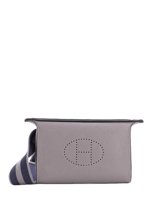 Hermès Videpoches Bag With Multicolor Strap Togo - Gray