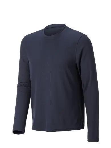 STRAUSS Performance Long Sleeve Crewneck T-shirt - Nero Blue