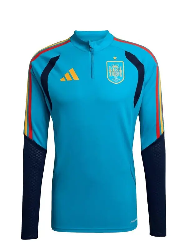 Adidas Spain National Team 2026 Tiro Quarter-zip Training Top - Turquoise
