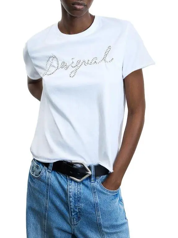 Desigual Stitch Logo T-shirt - White