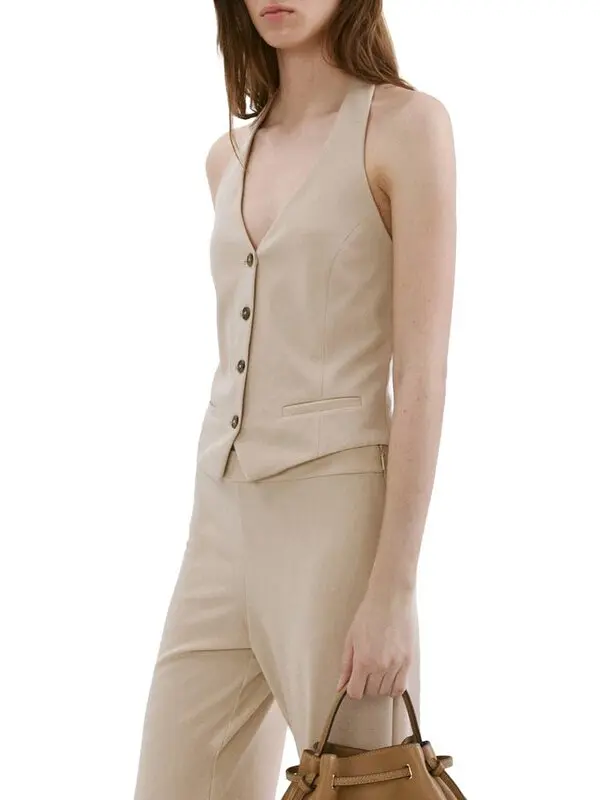Mango Halter Vest - Sand