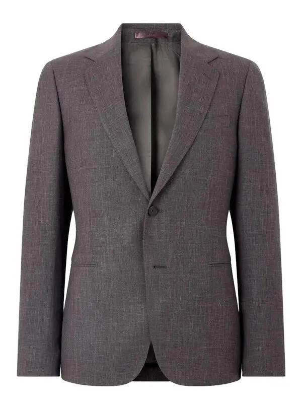 Mr P. Wool, Silk And Linen-blend Suit Jacket - Brown