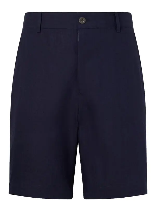 Paul Smith Straight-leg Linen Shorts - Blue
