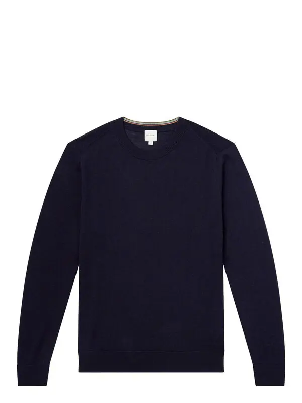 Paul Smith Merino Wool Crewneck Sweater - Blue