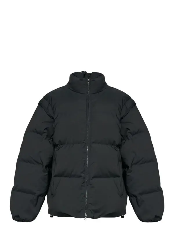 MAISON MARGIELA Short Down Puffer Jacket With Zip Front And Elasticated Cuffs - Black