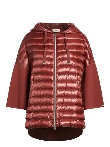 Herno Hooded Down Jacket With Zipper Fastening - Red