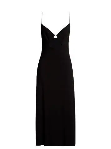 Liviana Conti Viscose And Elastane Maxi Slip Dress - Black
