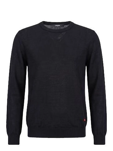 TAKESHY KUROSAWA Midnight Merino Wool & Acrylic Crewneck Sweater - Black