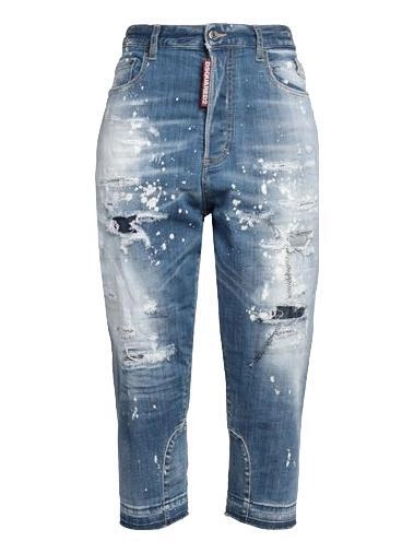 Dsquared2 Cotton Blend Boyfriend Jeans - Blue