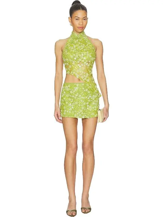 SAU LEE Tilly Beaded Set - Green