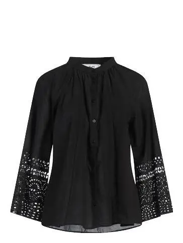 JIJIL Cotton Broderie Anglaise Shirt - Black