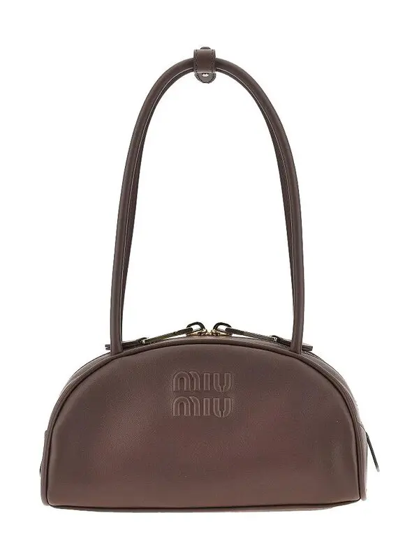 Miu Miu Beau Leather Bag - Brown