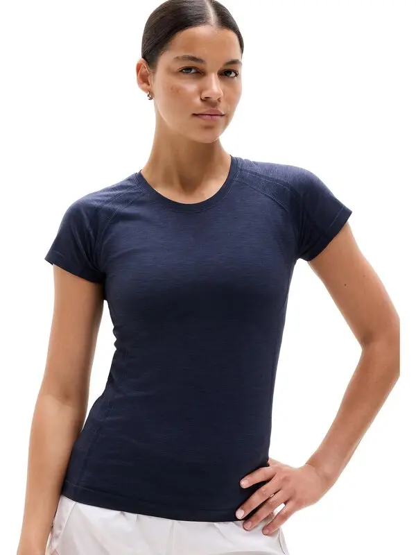 Athleta Momentum Flex Tee Performance T-shirt - Navy