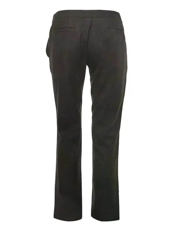 Miu Miu Wool Straight-fit Trousers With Side Buckle Detail - Grey
