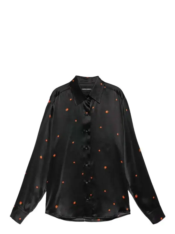 Cynthia Rowley Ladybird-print Blouse - Black