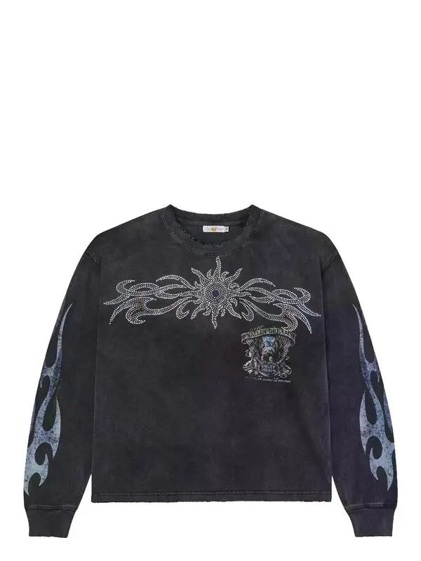 VALE FOREVER Rhinestone-embellished Graphic-print T-shirt - Black