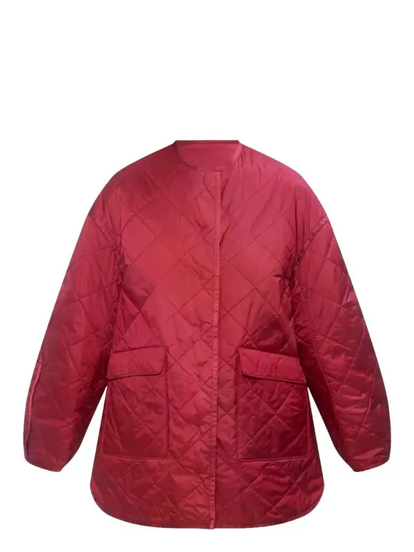 Max Mara Quilted Coat - Red