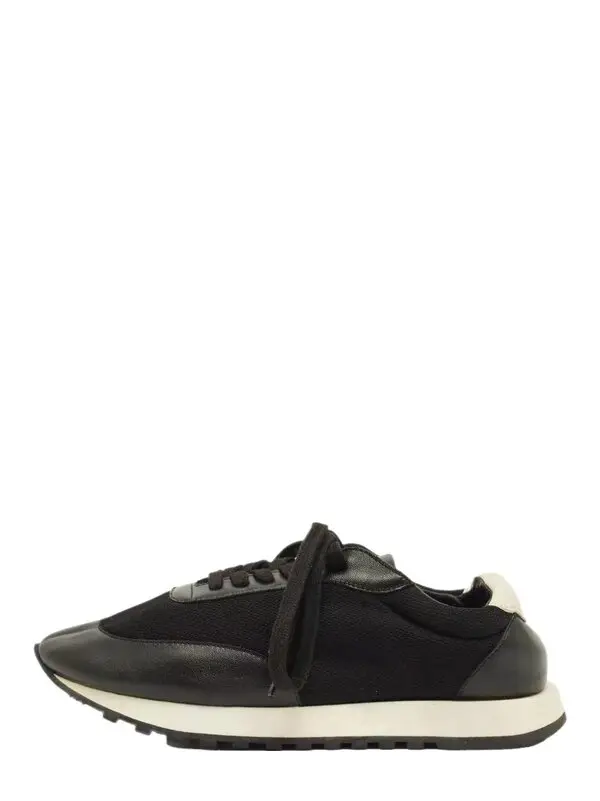 THE ROW Run D Leather Sneakers - Black
