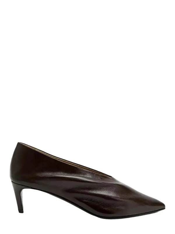 Khaite Miriam Ruched Pointed-toe Pumps - Brown