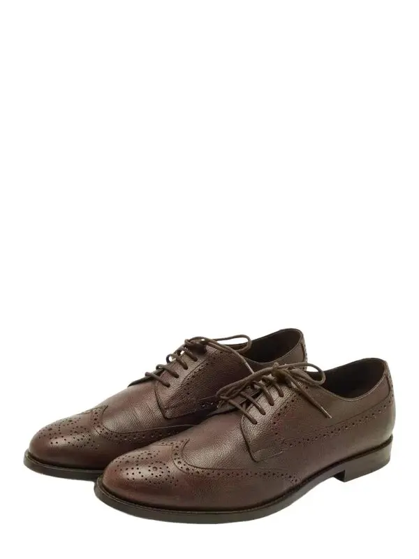 TOD'S Brogue Detail Derby Shoes - Brown